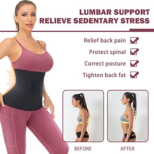 YADIFEN Corset Waist Trainer for Women Lower Belly Fat Sweat Waist Trimmer Workout Body Shaper