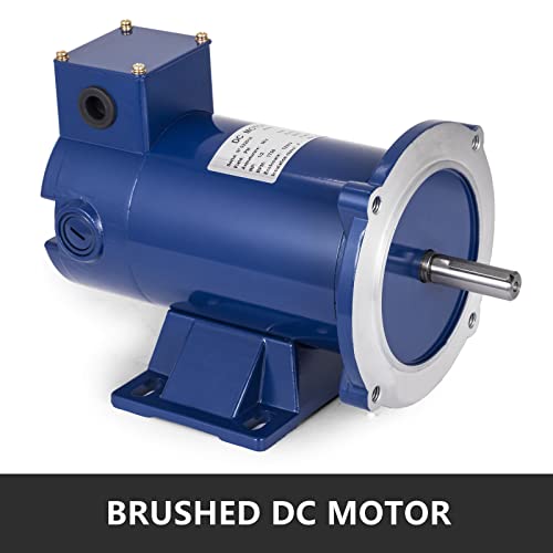 VEVOR 1/2 Hp DC Motor Rated Speed 1750 RPM 90V Electric Motor Permanent Magnet Motor