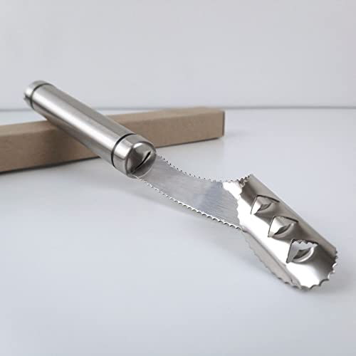 JIANYI Kitchen 2-in-1 Jalapeno Corer, 18/8 Stainless Steel Bell Pepper Corer Tool Remover with Serrated Edges, Jalapeno Pepper Corer and Deseeder For Removing Vegetable Tops & Seeds