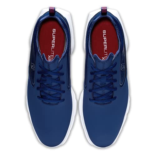 FootJoy mens Superlites Xp Golf Shoe, Navy/Red, 10 Wide US