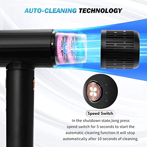 Nicebay Ionic Hair Dryer, Professional Blow Dryer with 3 Attachments, 110000RPM High-Speed Brushless Motor for Fast Drying, Lightweight, Low Noise, 1600W Hairdryer with Diffuser