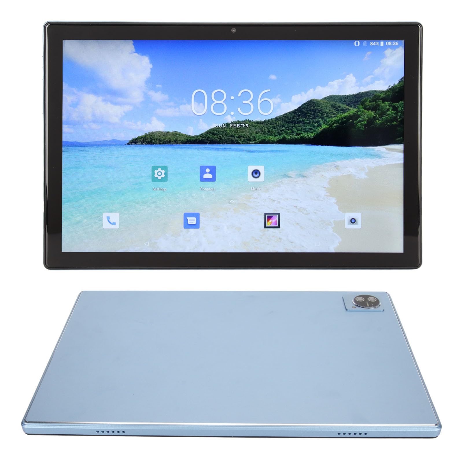 DAUZ 4G Tablet, USB C Fast Charging 100‑240V 2 Speakers 10.1in Tablet 8G RAM 256G ROM with Keyboard Mouse for Home (US Plug)