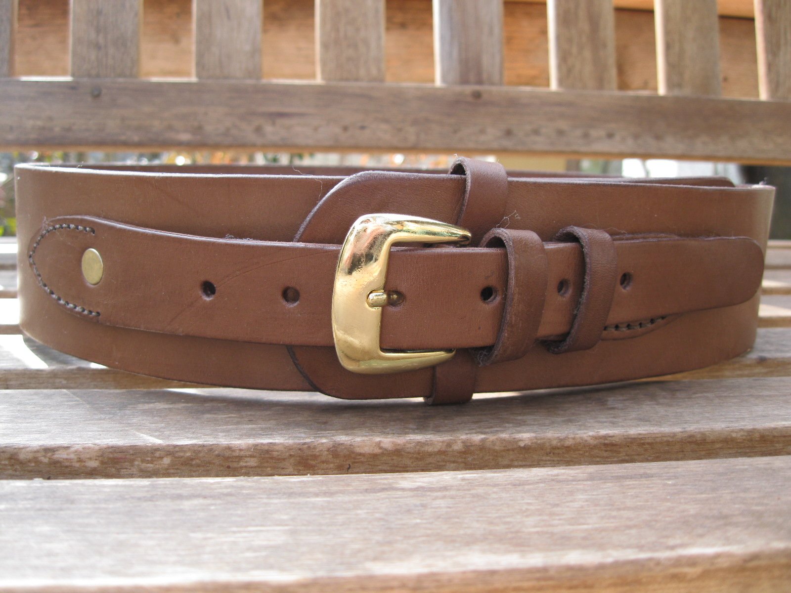 DDTnw Western Gun Belt with Tooled Holster Combo - 22 Caliber - Leather - Brown (52", Right)