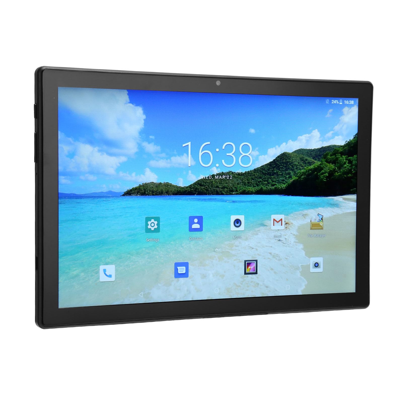 DAUZ Gaming Tablet, Octa Core CPU 5G WiFi 4G LTE 10.1in FHD 2 Card Slots 8GB RAM 256GB ROM Office Tablet with Keyboard for Travel (US Plug)