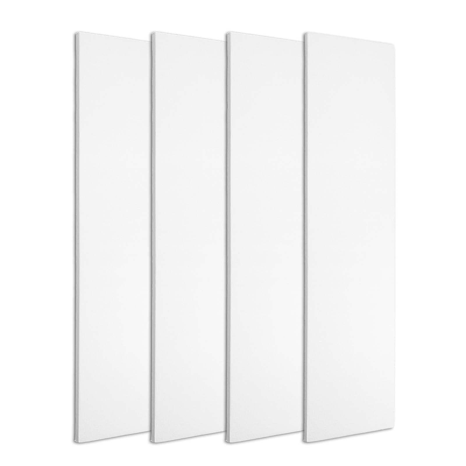 Fabric Wrapped Sound Absorbing Acoustic Panels 1' x 4' x 1" (White)