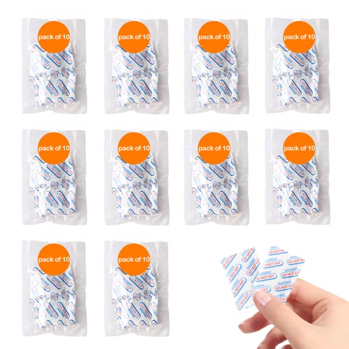 Medlladle 500cc Food Grade Oxygen Absorbers 100 Count 10 Pack Individually Sealed for Long Term Food Storage & Survival for Canning, Vacuum Bags,Mason Jars, Harvest Right Freeze Dryer, Dehydrated
