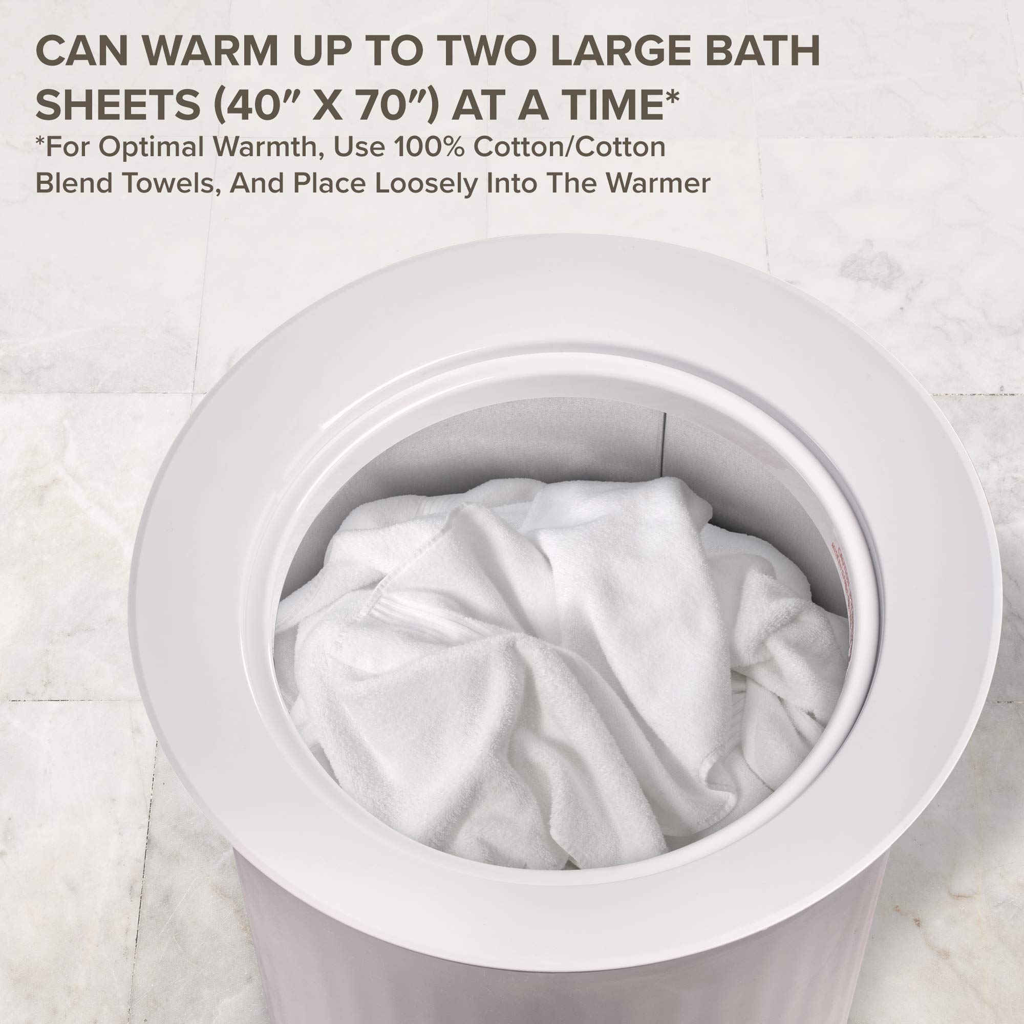 Live Fine Towel Warmer | Bucket Style Luxury Heater with LED Display, Adjustable Timer, Auto Shut-Off | Fits 40β x 70β Oversized Towel - Height 21.25 Inches and 12.9 Inches Wide