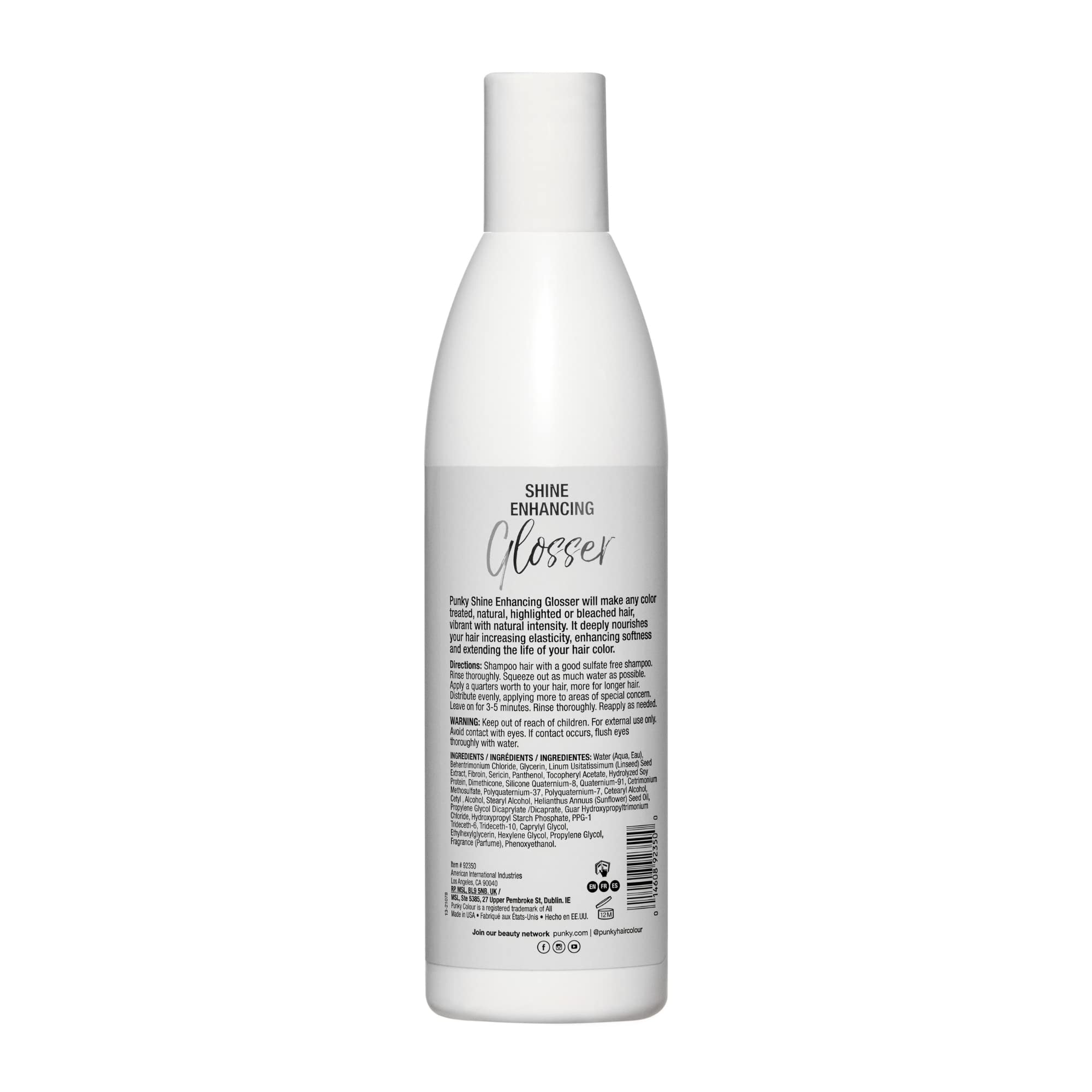 Punky 3-in-1 Shine Glosser, Hair Gloss & Shine Spray - Long-Lasting Shine, Smooth & Glossy Finish for All Hair Types, 8.5 oz