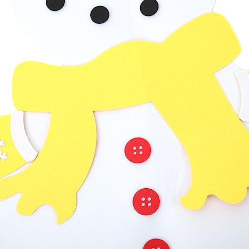 MECUTP DIY Felt Christmas Snowman Game Set, Wall Hanging Xmas Gifts with 38 Detachable Ornaments for Christmas Decorations, 50 * 100 cm
