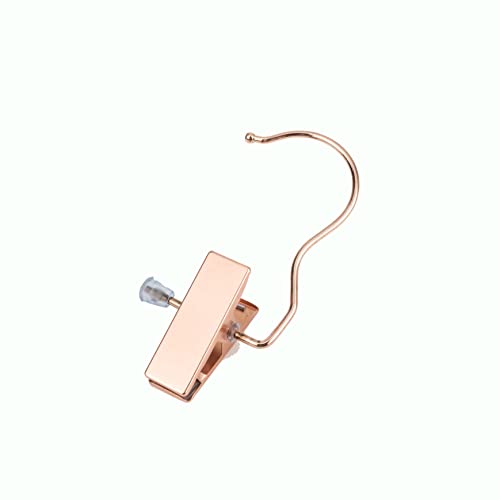 KOOBAY Boots Hanger 4.5" Metal Outfit Hanger Rose Gold Clips for Gloves Shoes Hooks Hair Extension Wigs Clips 12PACK
