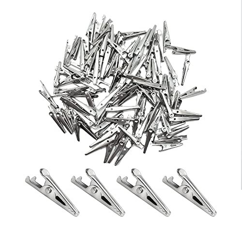 HONGYUTAI (Pack of 100pcs) 28mm Mini Metal Alligator Clip