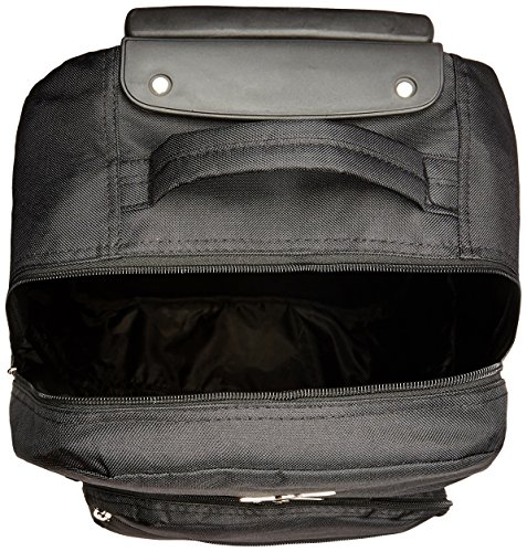 Rockland Double Handle Rolling Backpack, Black, 17-Inch