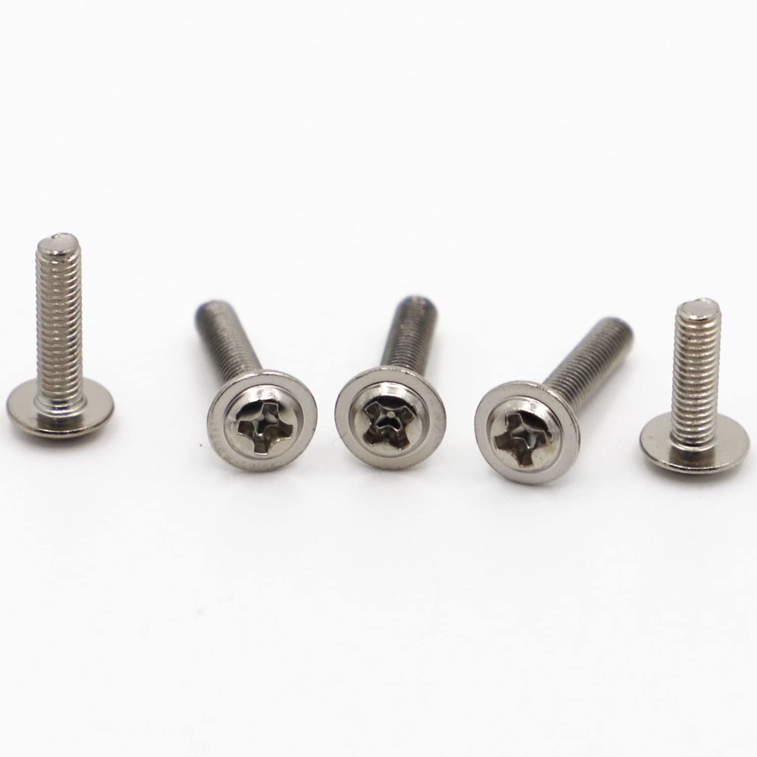 Wood Screw M2 M2.5 M3 M4 M5 Nickel Plating Pan Head Cross Recessed Screws for Computer Floppy DVD ROM Motherboard (Length : 8mm, Size : M2.5 50pcs)