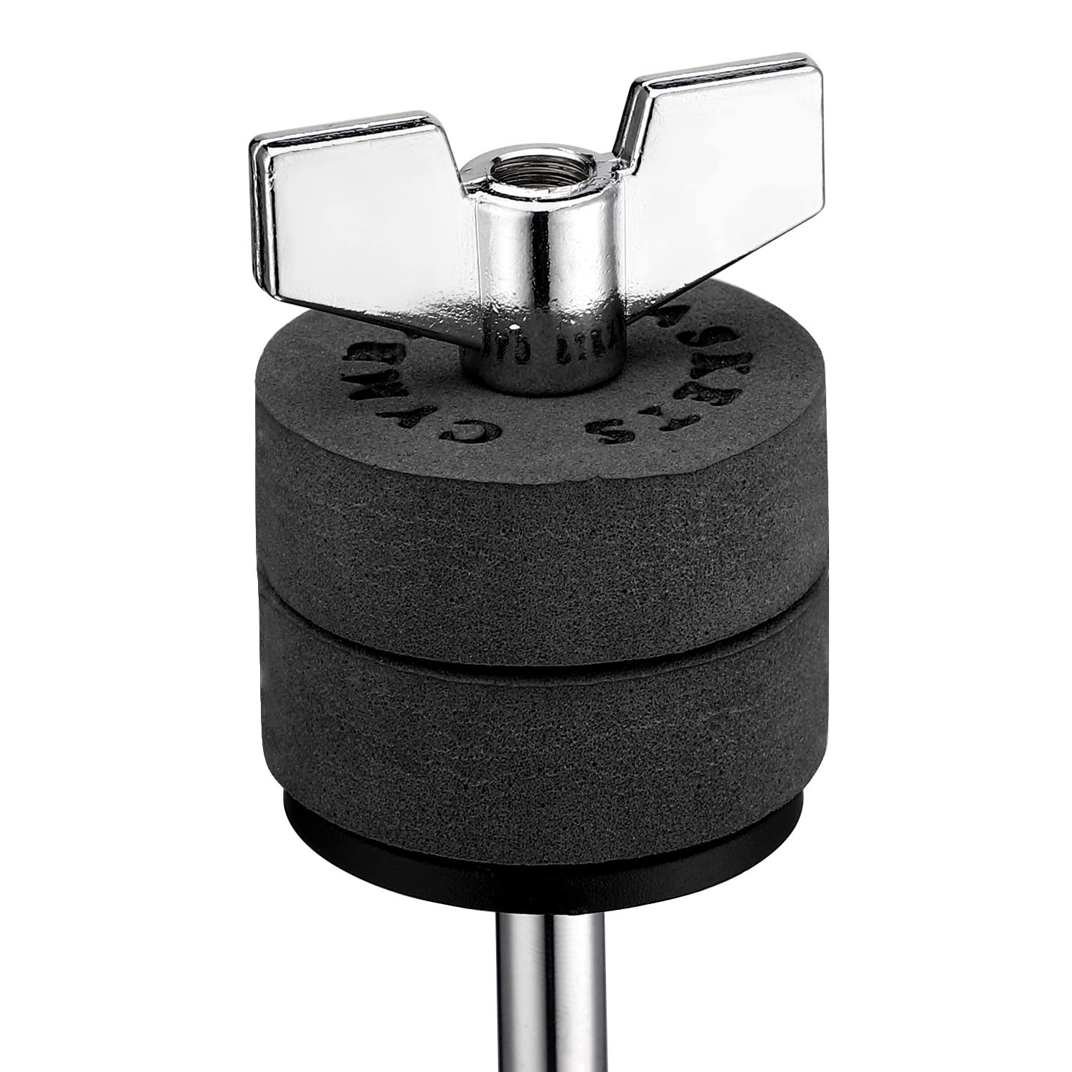 Facmogu 23PCS EVA Material Cymbal Replacement Accessories, Cymbal Stand Tubes, Drum Cymbal EVA Pads Include Wing Nuts, Washers, Cymbal Sleeves & Drum Key - Black