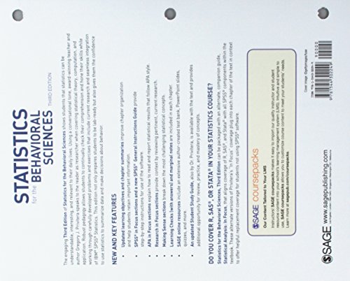 Statistics for the Behavioral Sciences