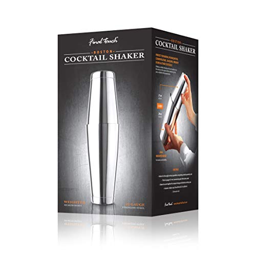 Final Touch 2 Piece Stainless Steel Boston Cocktail Shaker 21oz & 28oz (FTA1843)