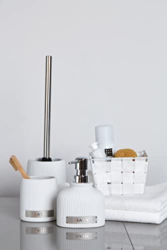 WENKO Adria Mini Square 20369100 Woven Plastic Storage Basket 14 x 9 x 14 cm White