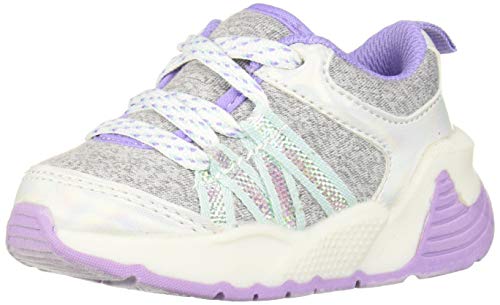 OshKosh B'Gosh Baby-Girl's SYMPSON Sneaker, Light Grey, 8