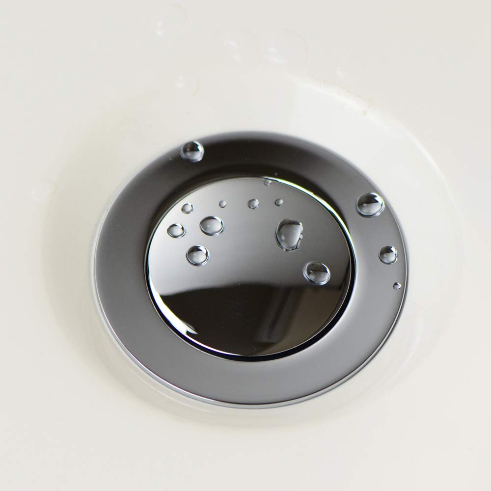 Purelux Pop up Drain Stopper for Bathroom Faucet Vanity or Vessel Sink Bathroom Drain Assembly No Overflow, Chrome Finish