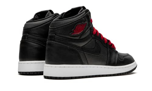 Nike Air Jordan 1 I High OG Black Satin GS Grade School Youth 575441-060 US Size 4Y, 4 Big Kid