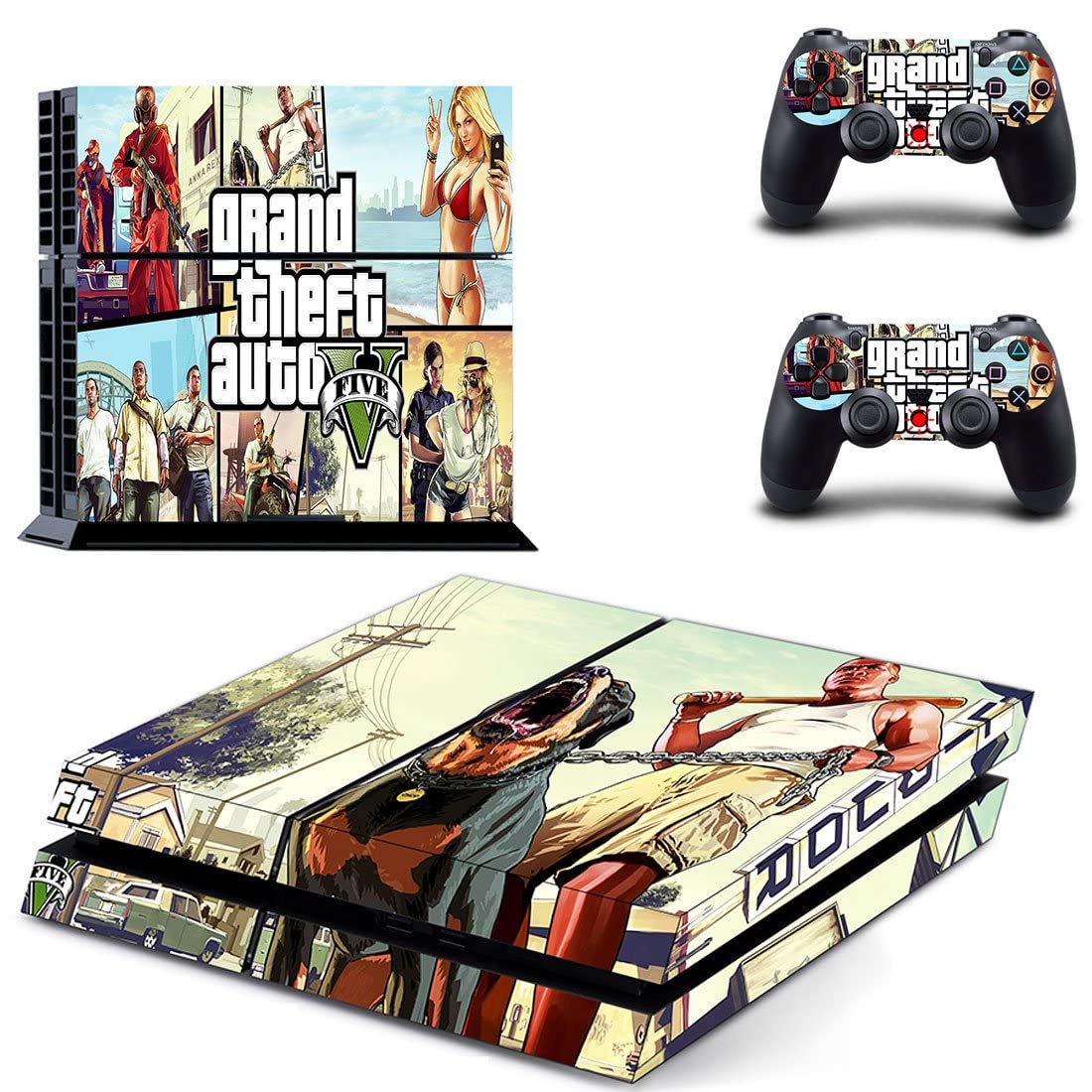 For PS4 NORMAL - Game Grand GTA Theft And Auto PS4 or PS5 Skin Sticker For PlayStation 4 or 5 Console And Controllers Decal Vinyl DUC-5440