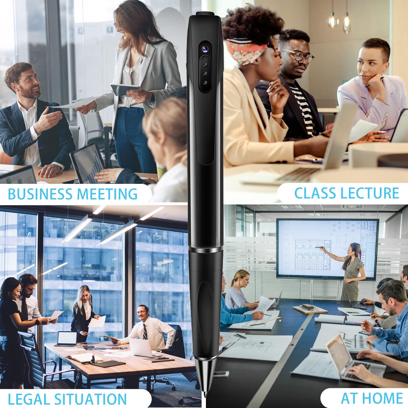 igokqsdg 1080P Hidden Camera Pen - Camera for Home Office Security, Portable Cameras for Surveillance