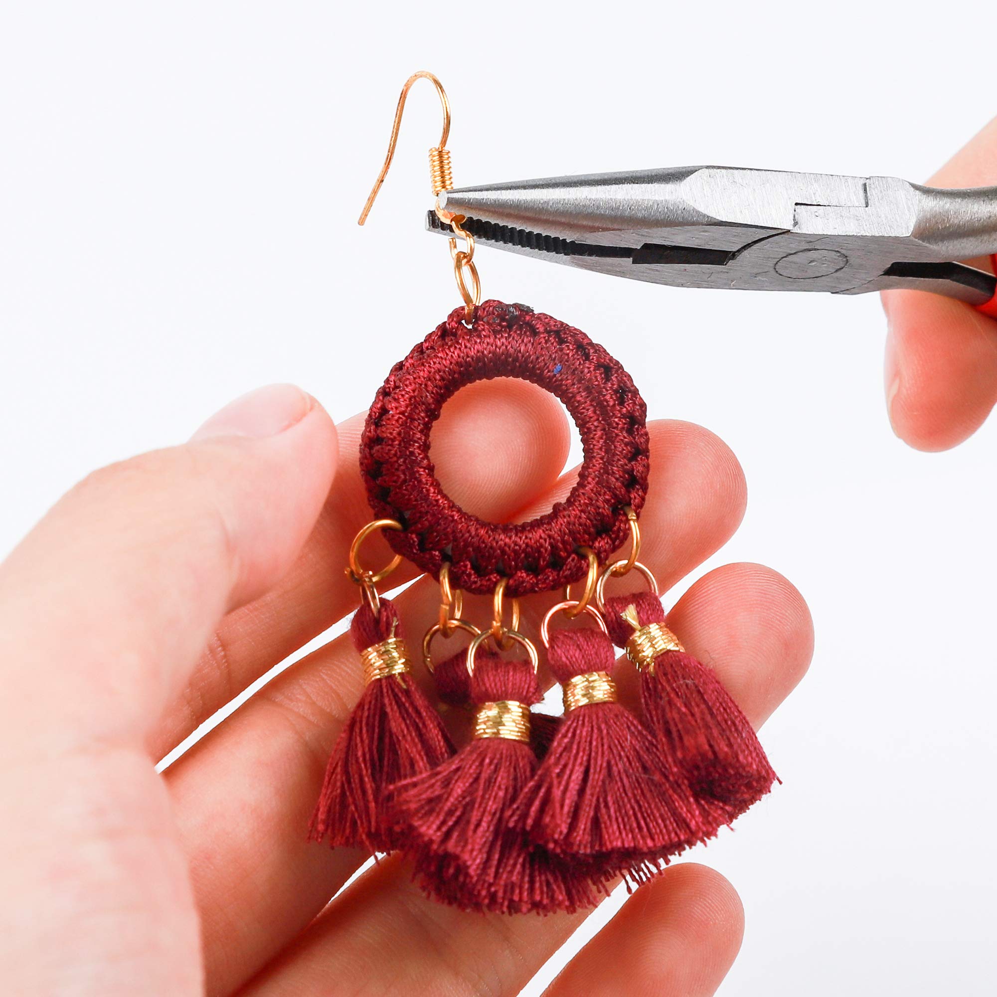 Earrings Making Kit - Comes with a Wide Range of Designs, Stoppers, Hooks & Accessories - Perfect for Hobbyists DIY Ear Jewelry Crafting Bundle for Artistic and Stylish Adults