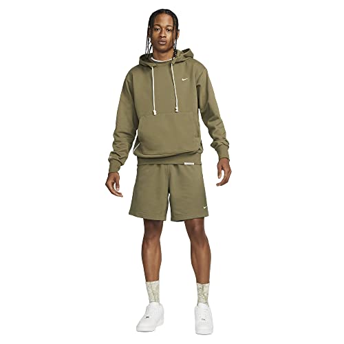 Nike Dri-FIT Standard Issue Men's Unisex Pullover Basketball Hoodie (as1, alpha, m, regular, regular, Medium Olive/Pale Ivory)