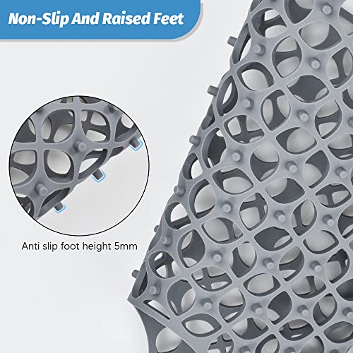 Finphoon Sink Protectors for Kitchen Sink,Kitchen Sink Mats, 2pcs 13.8'' X 11.4'' Sink Mats for Bottom of Kitchen Sink, Heat-Resistant Silicone Sink Protector for Side Drain