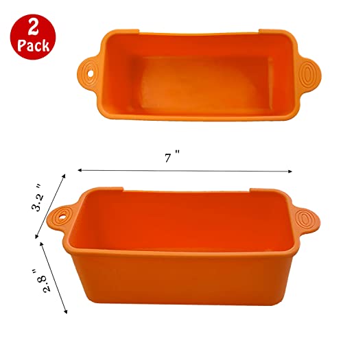 hoomdabox 2 Pack Silicone Grease Cup Liners for Blackstone Grill, Reusable Drip Pan Liners, Grill Griddle Rear Grease Cup Grease Catcher Liner - Orange