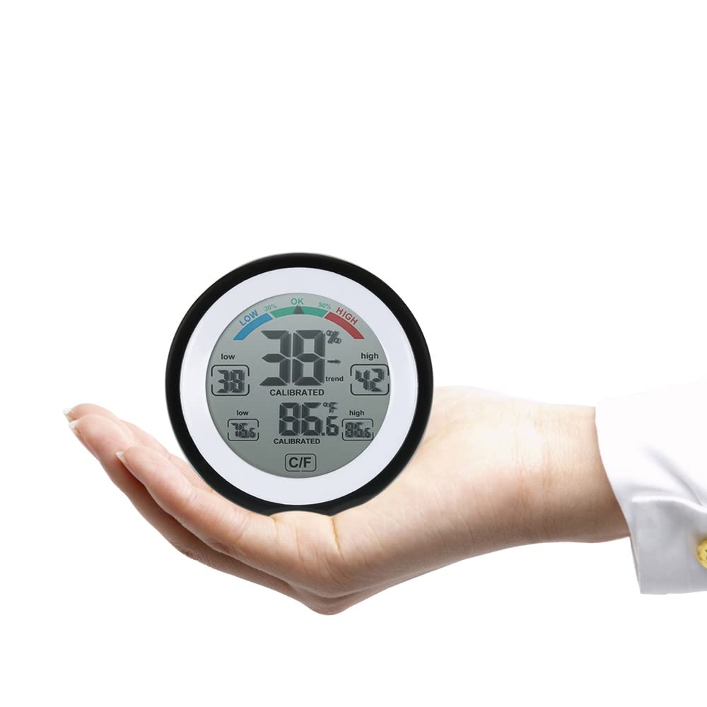 LNYHLXS Digital Thermometer Hygrometer Temperature Humidity Meter Max Min Value Trend Display Temperature Humidity Meter