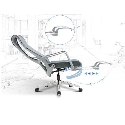 LNYHLXS Foot Pedal Lunch Chair Boss's Office Chair Can Be Used for Lying Down Mesh Lazy Chair