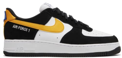 Nike Men's Air Force 1 '07 LV8 Basketball Shoes, Black/Dark/Sulfur-white-black, 9.5