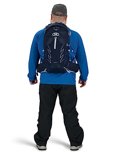 Osprey Talon 22L Men's Hiking Backpack with Hipbelt, Ceramic Blue, L/XL, Extended Fit