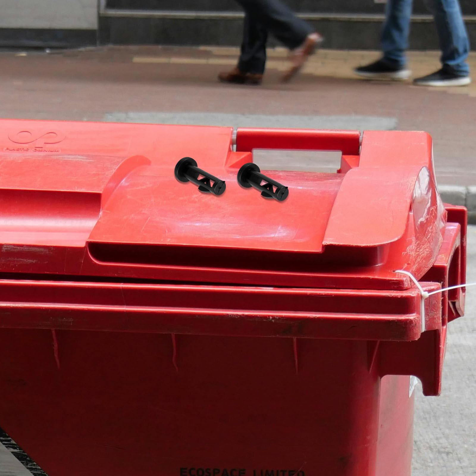 iplusmile Bin Lid Hinge Pins, 6pcs Trash Can Latch Bin Lid Hinge Pins Plastic Wheeled Trash Can Plug Connection for 240L Outdoor Wheeled Trash Bins