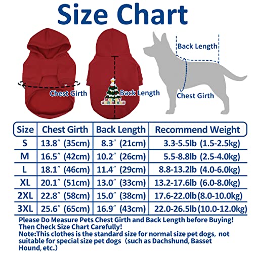 MESHEEN Dog Hoodie for Small Dogs and Cats Made of Soft Comfortable Fabric Embroider Original Cute Pattern, Dog Sweaters Use Warm Brushed Lining Keep Your Pet Cozy