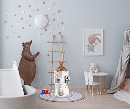 Rotating Bookshelf | Spinning Bookshelf | Small Bookshelf | 2 Tier Round Bookshelf | Plastic Bookshelf For Office Living or Kids Room | Revolving Bookcase | 360 Rotating Bookcase | White Bookshelf