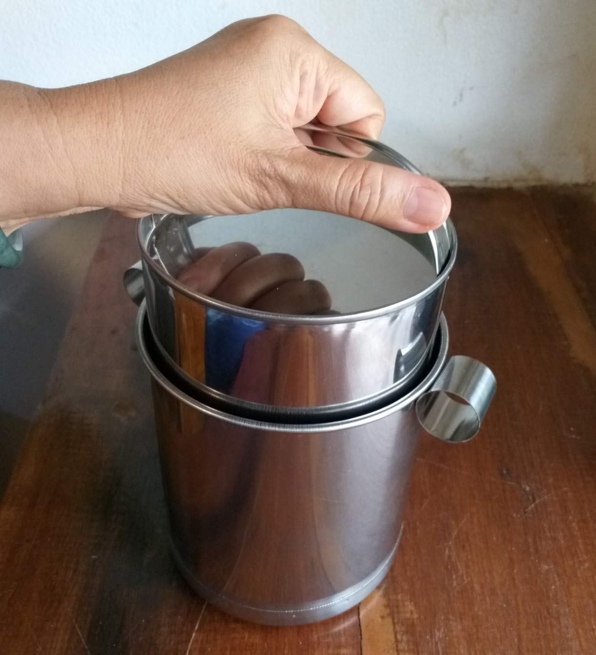 Lod Chong Singapore Thai Cookware Sruut Cendol Maker Traditional Coconut Milk Dessert And Noodles Stainless 5" x 7.5"