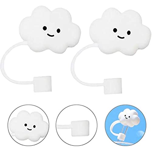 Food Grade Silicone Straw Tip, Silicone Straw Tips Cover Reusable Cloud Shape Straw Toppers, Drinking Straw Covers Plugs Anti-dust Airtight Seal Splash Proof, Outdoor Home Kitchen Party Decor