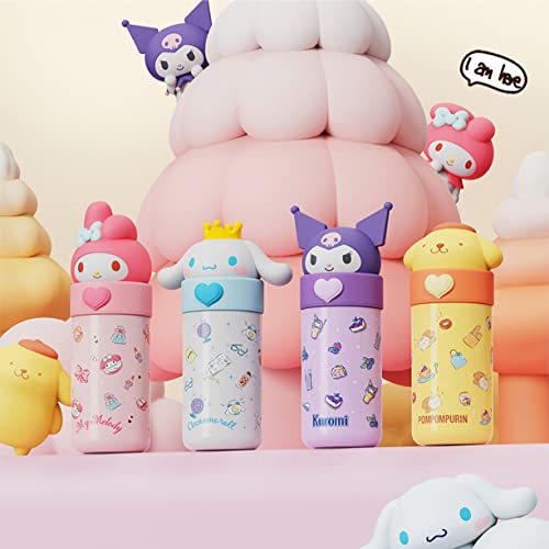 Kuromi Stainless Steel Insulated Water Bottle 350ml - Purple