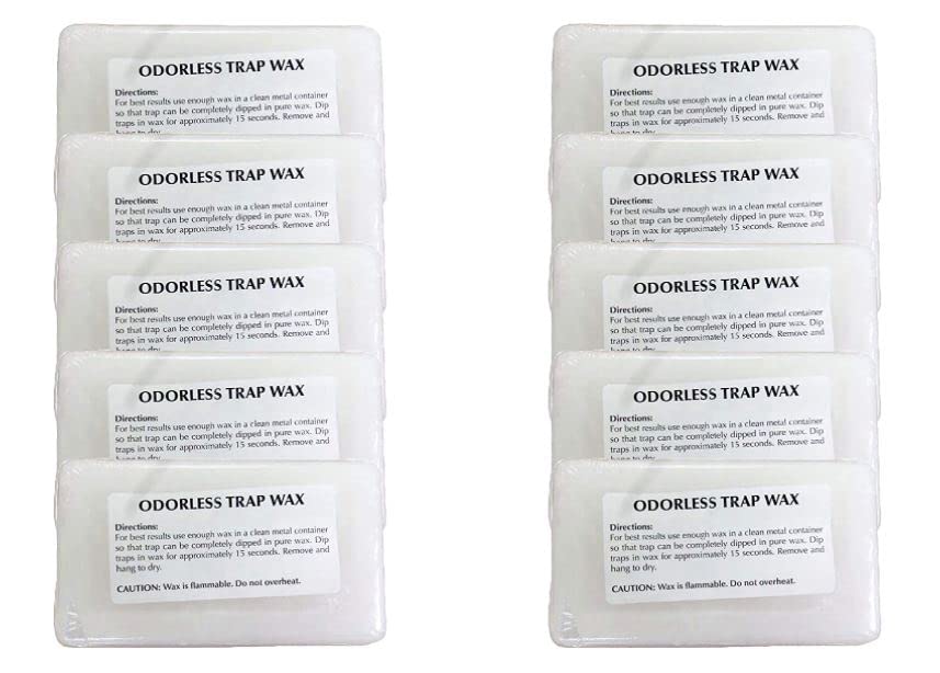 PCS Outdoors Black and White Odorless Trap Wax - 1LB Bars (10, White)