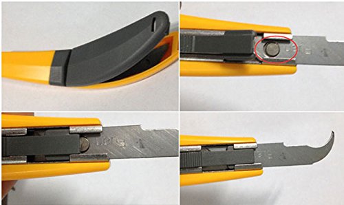 Multi-Use Acrylic Hook Knife Plastic PVC Cutter Craft Knife Cutting Plexiglass + 2 Blades