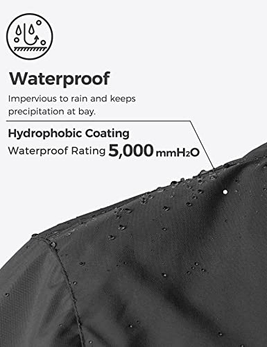 Wantdo Men's Snowboard Waterproof Rain Jacket Cold Weather Snow Gear Gray M