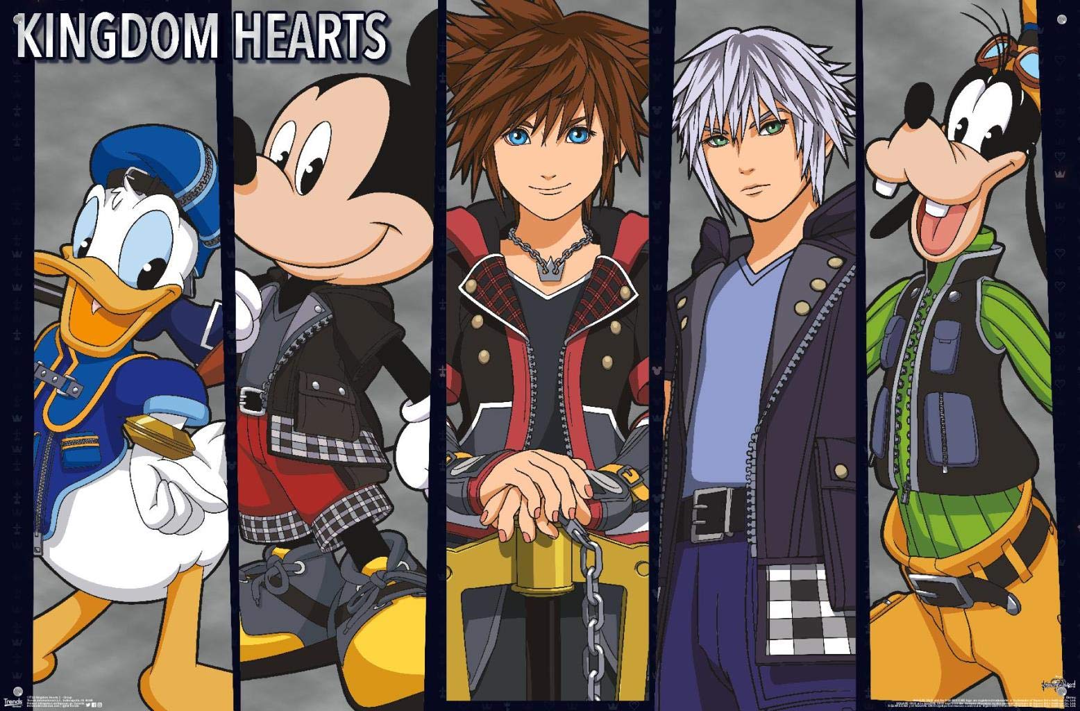 Trends International Disney Kingdom Hearts 3 - Group Wall Poster with Push Pins