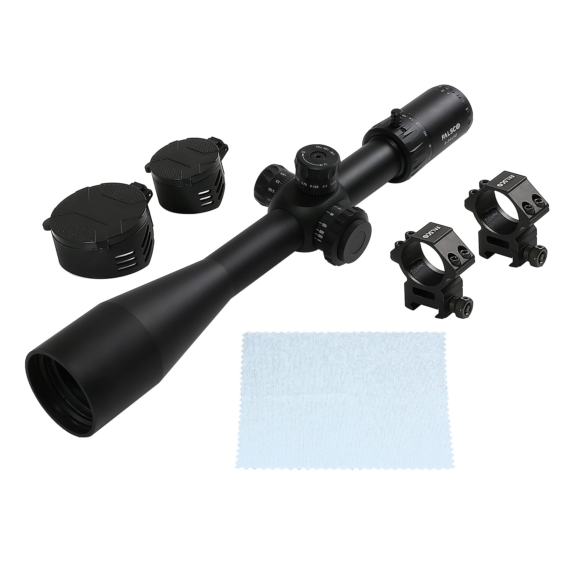 FALSCO 6-24X50 SFP Rifle Scope with MOA Reticle