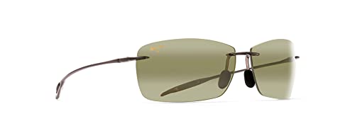 Maui Jim Men's and Women's Lighthouse Polarized Rimless Sunglasses, Trans Smoke Grey/Maui HT™, Medium