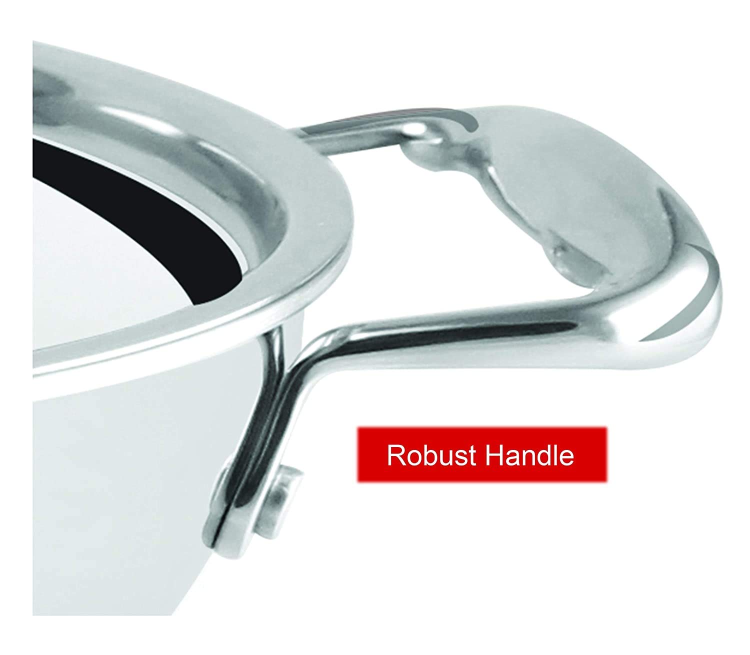 Shapes Stainless Steel Cookware Tri-Ply Wok with Lid, Multipurpose Pan, Capacity - 4 Quart, Silver - Use for Home, Kitchen and Restaurant - Easy to Clean and Dishwasher Safe