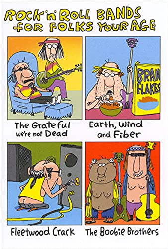 Recycled Paper Greetings Rock Bands for Folks Your Age Humorous/Funny Birthday Card