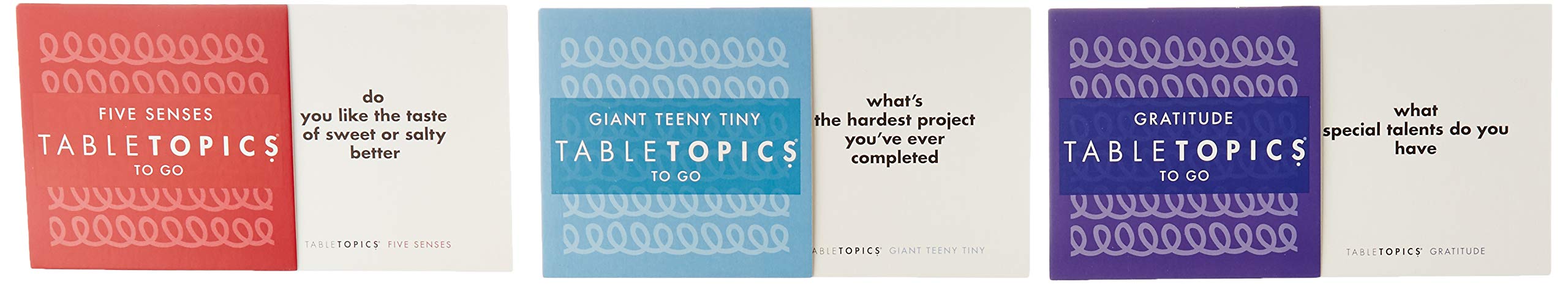 TableTopics Kids Conversation Pack - 120 Conversation Cards for Family Play Together, Engage and Connect with Kids, Boxed Set of 3 Topics