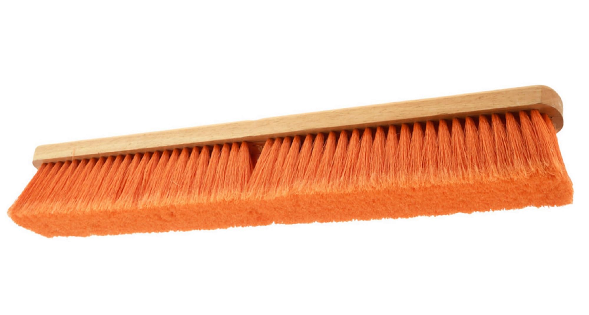 PRO SOURCE Safety Orange Push Broom Head with Threaded Wood Block: 24" Wide